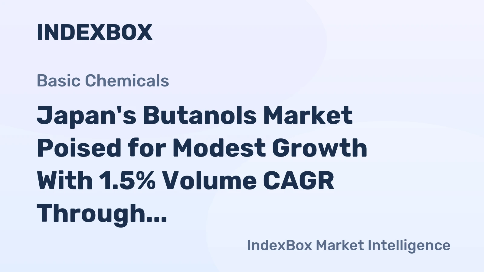 Japan's Butanols Market Poised for Modest Growth With 1.5% Volume CAGR Through 2035