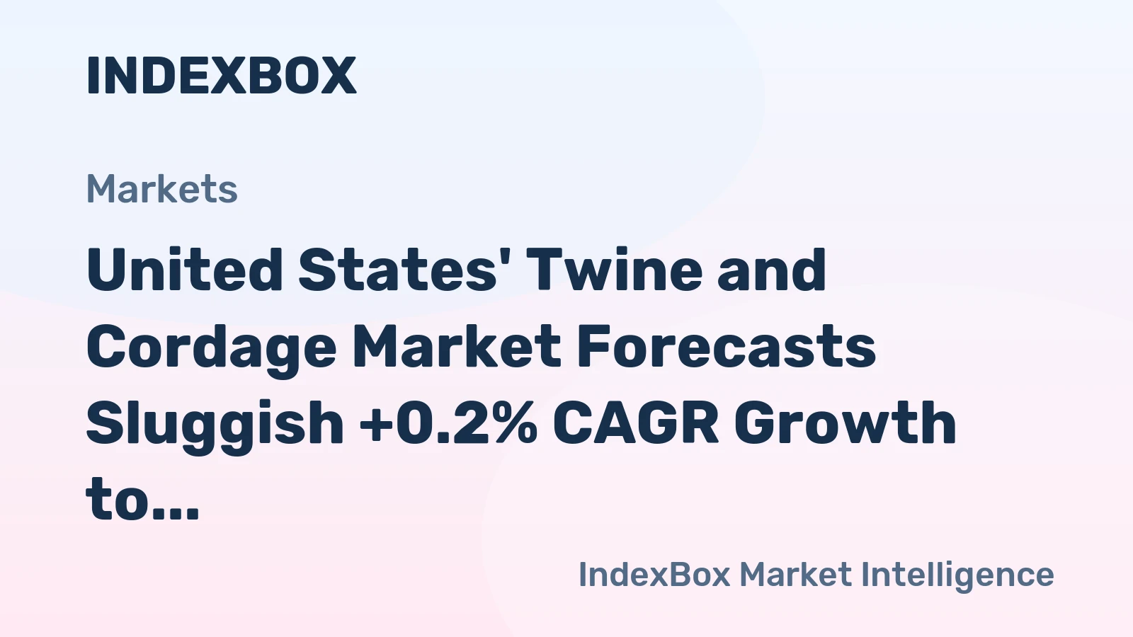 United States' Twine and Cordage Market Forecasts Sluggish +0.2% CAGR Growth to 2035