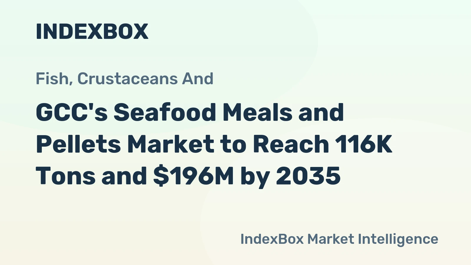 GCC's Seafood Meals and Pellets Market to Reach 116K Tons and $196M by 2035