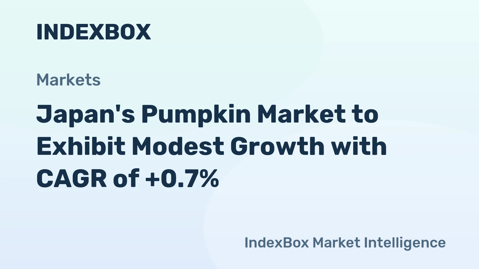 Japan's Pumpkin Market to Exhibit Modest Growth with CAGR of +0.7%