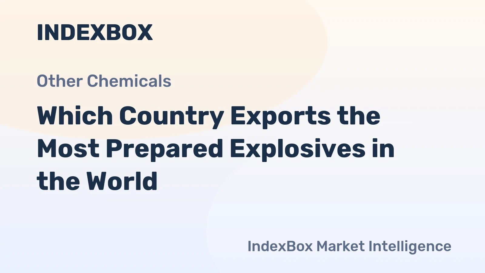 Which Country Exports the Most Prepared Explosives in the World?