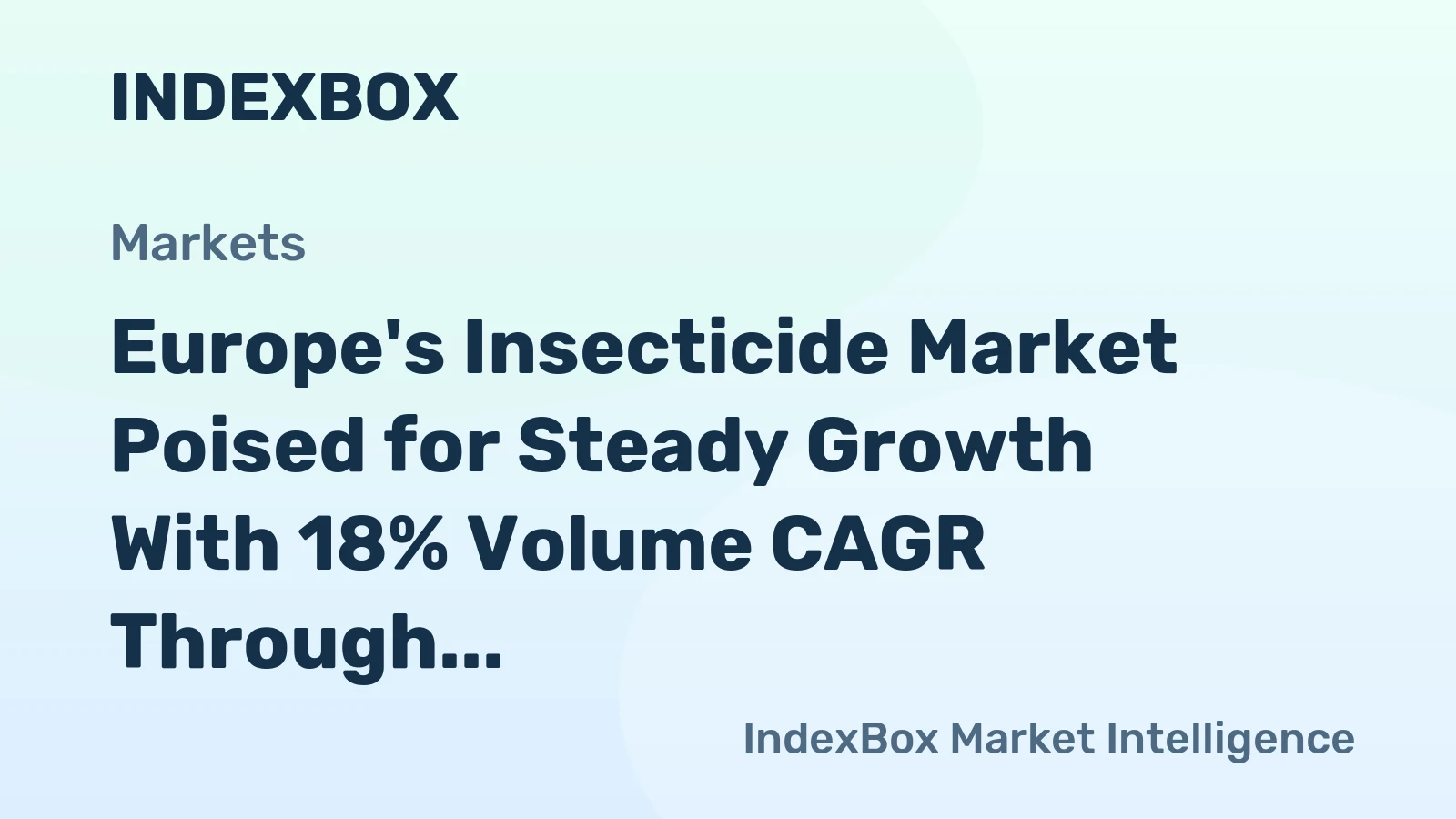 Europe's Insecticide Market Poised for Steady Growth With 18% Volume CAGR Through 2035