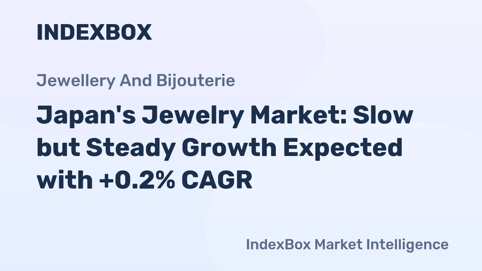 Japan's Jewelry Market: Slow but Steady Growth Expected with +0.2% CAGR