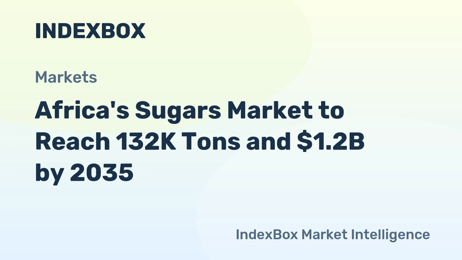 Africa's Sugars Market to Reach 132K Tons and $1.2B by 2035