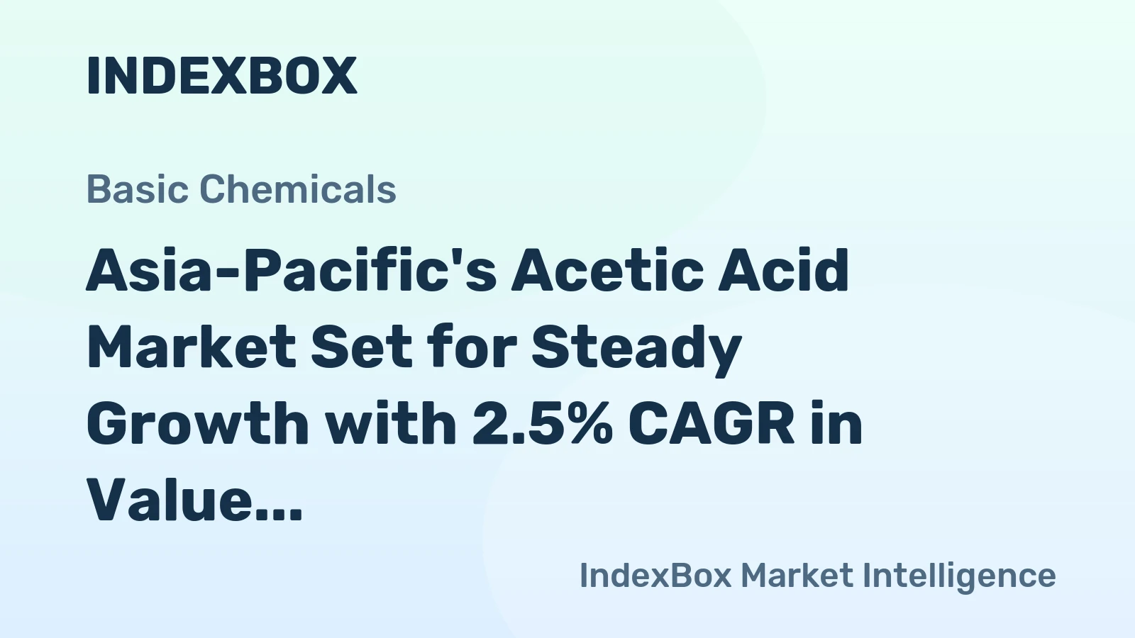 Asia-Pacific's Acetic Acid Market Set for Steady Growth with 2.5% CAGR in Value