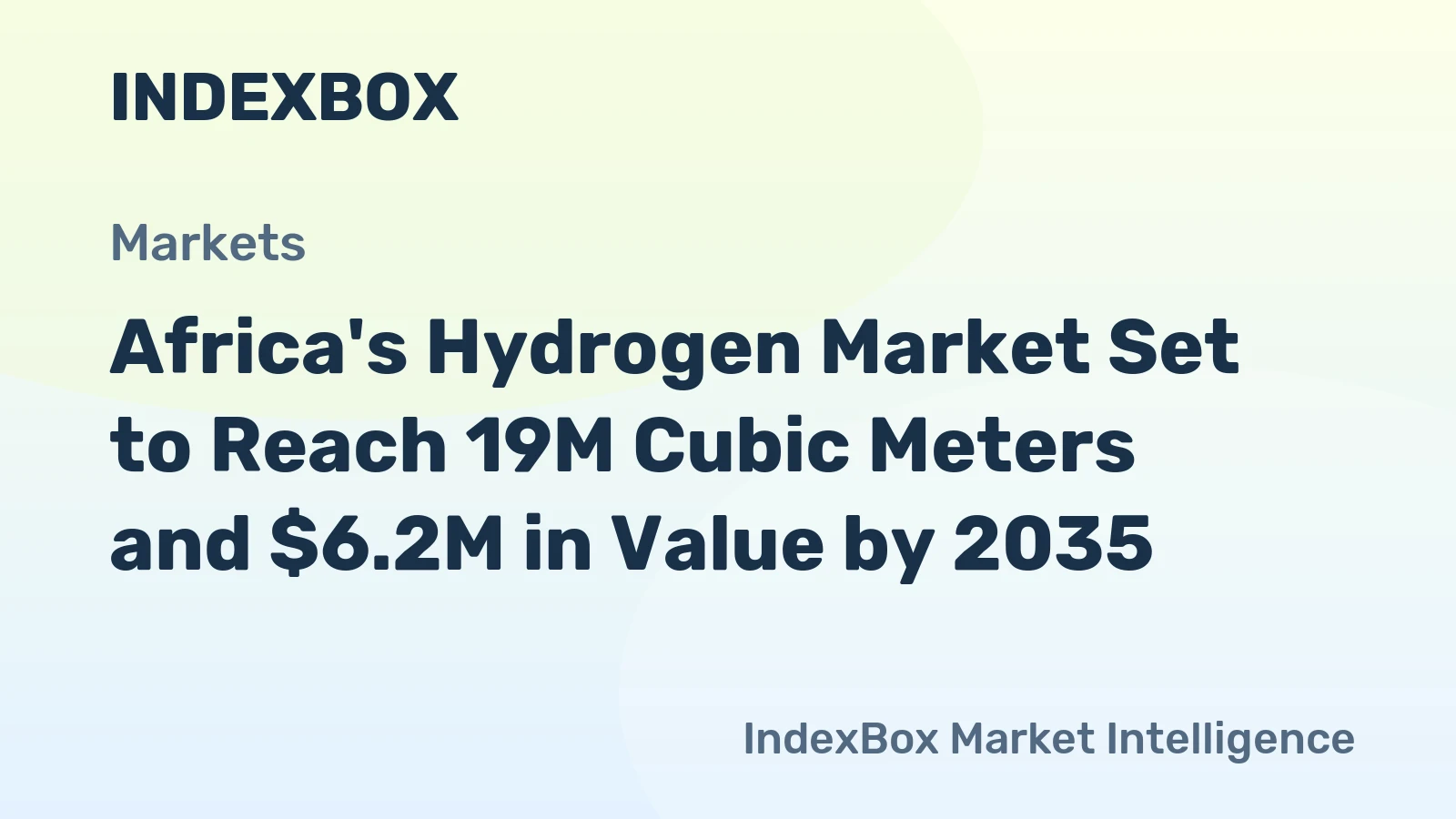 Africa's Hydrogen Market Set to Reach 19M Cubic Meters and $6.2M in Value by 2035