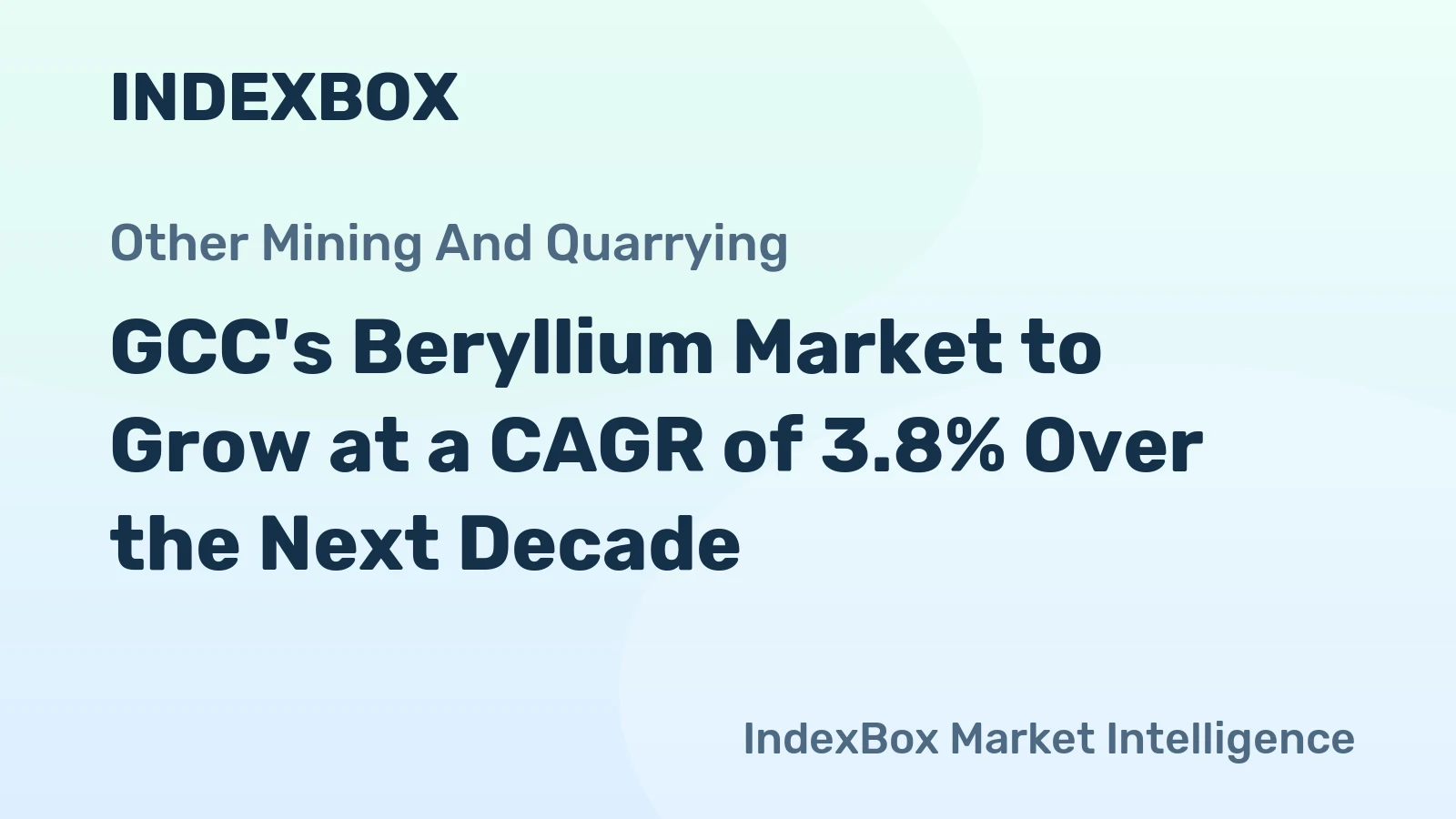 GCC's Beryllium Market to Grow at a CAGR of 3.8% Over the Next Decade