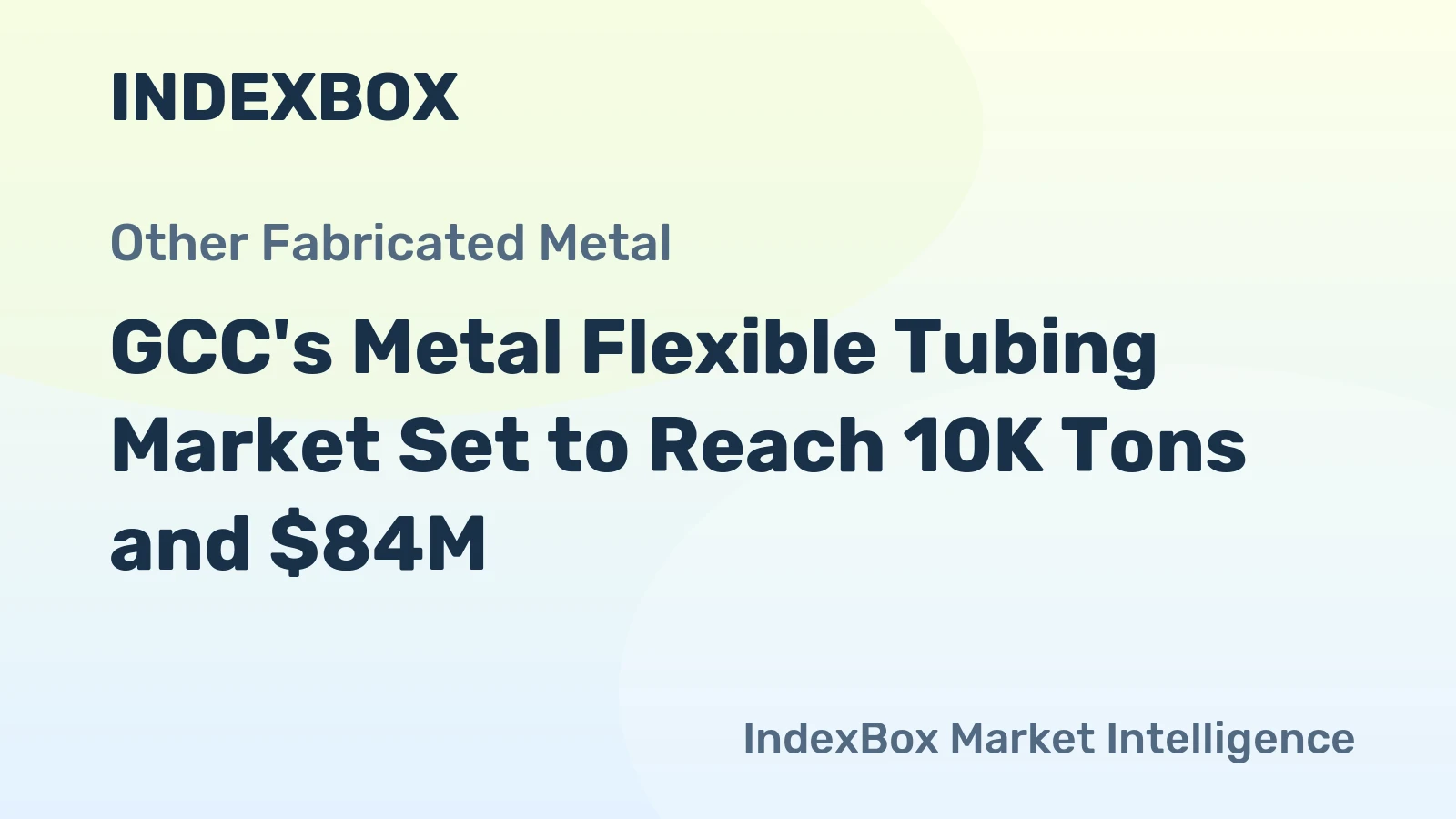 GCC's Metal Flexible Tubing Market Set to Reach 10K Tons and $84M