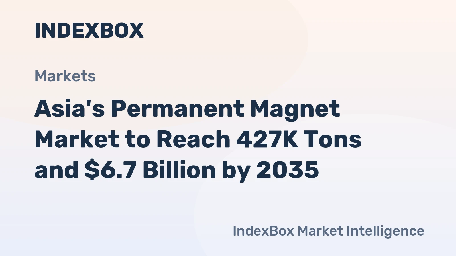 Asia's Permanent Magnet Market to Reach 427K Tons and $6.7 Billion by 2035