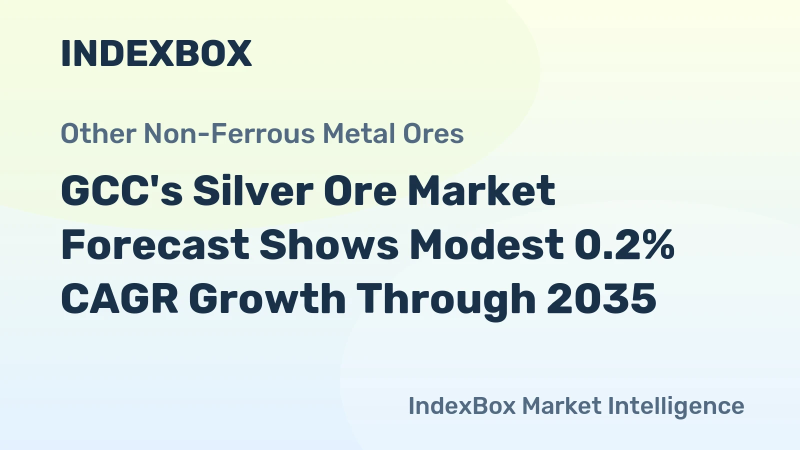 GCC's Silver Ore Market Forecast Shows Modest 0.2% CAGR Growth Through 2035