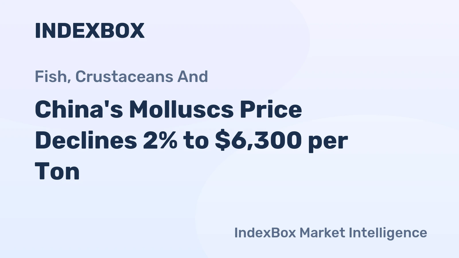 China's Molluscs Price Declines 2% to $6,300 per Ton