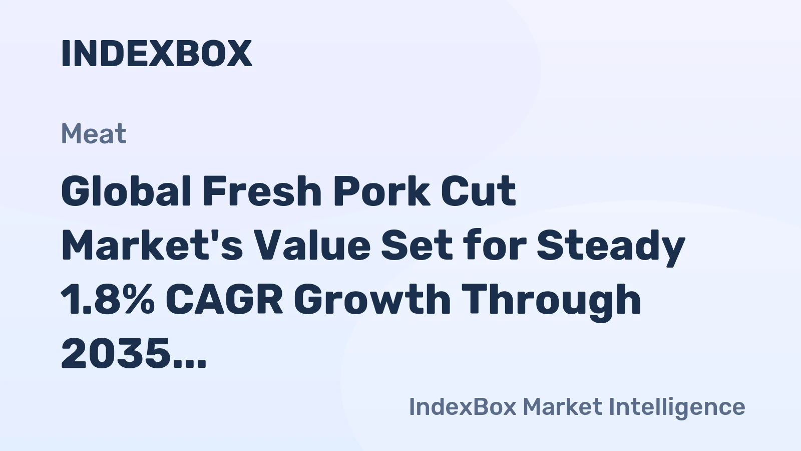 Global Fresh Pork Cut Market's Value Set for Steady 1.8% CAGR Growth Through 2035