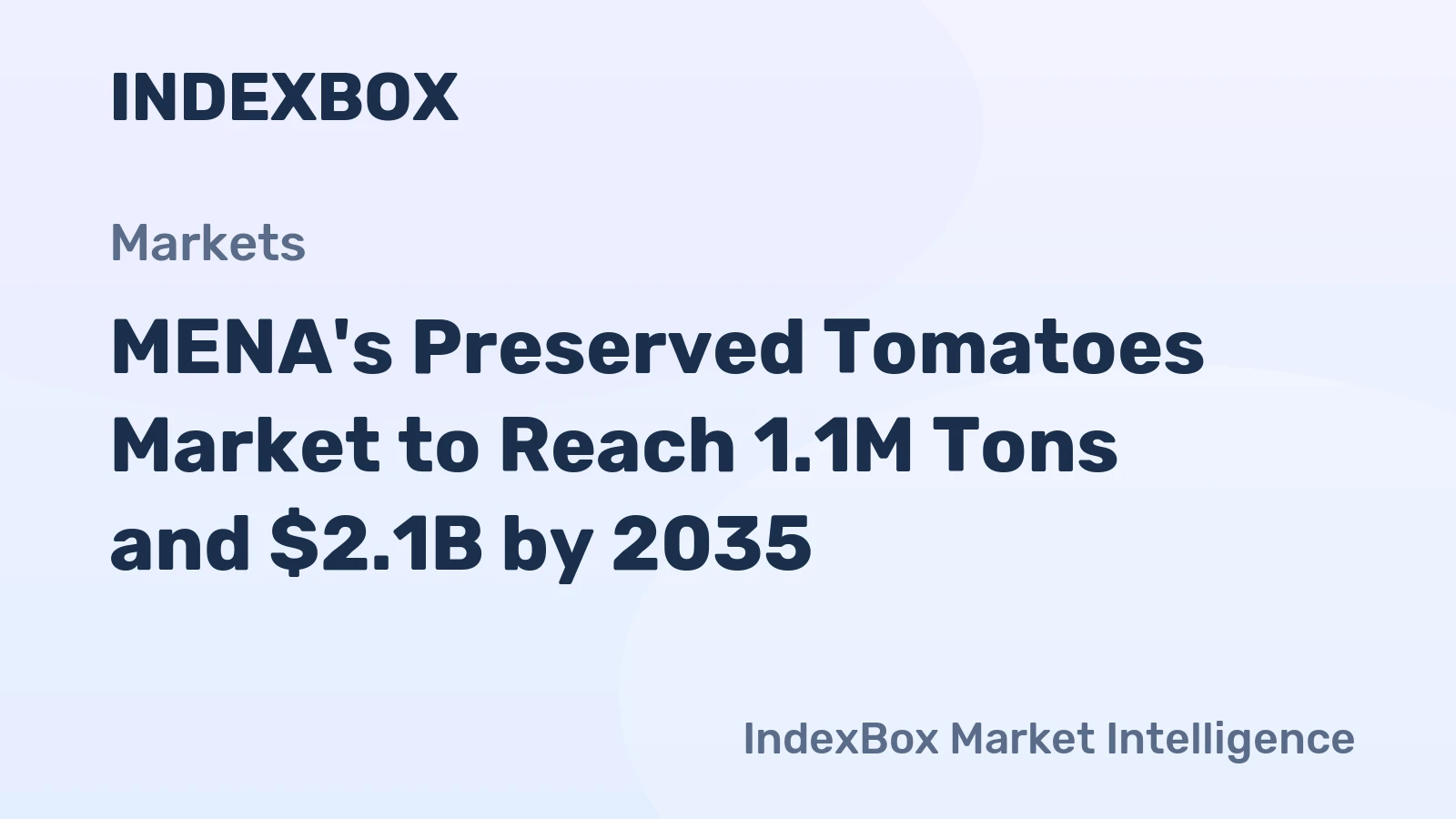 MENA's Preserved Tomatoes Market to Reach 1.1M Tons and $2.1B by 2035