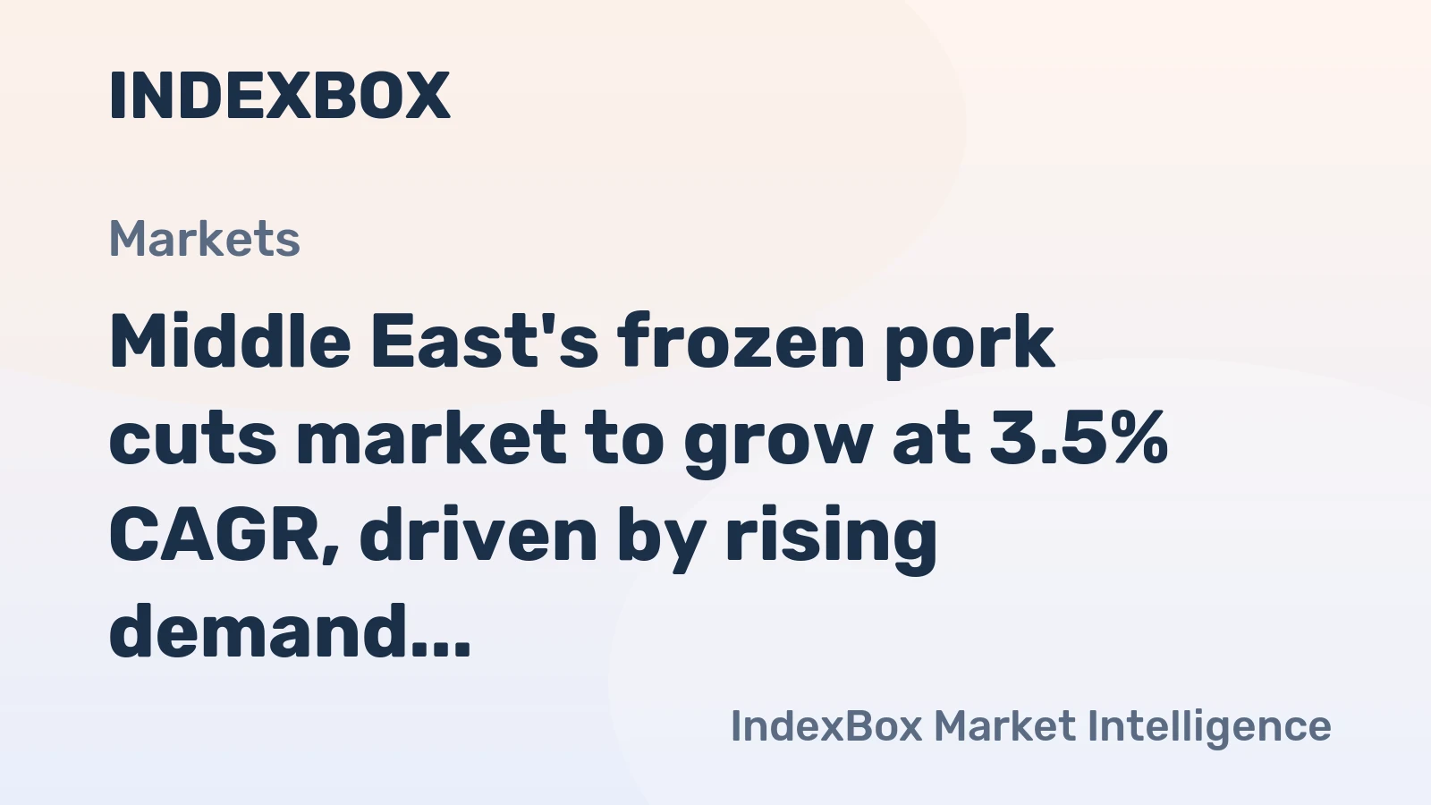 Middle East's frozen pork cuts market to grow at 3.5% CAGR, driven by rising demand, reaching 4.1K tons by 2035.