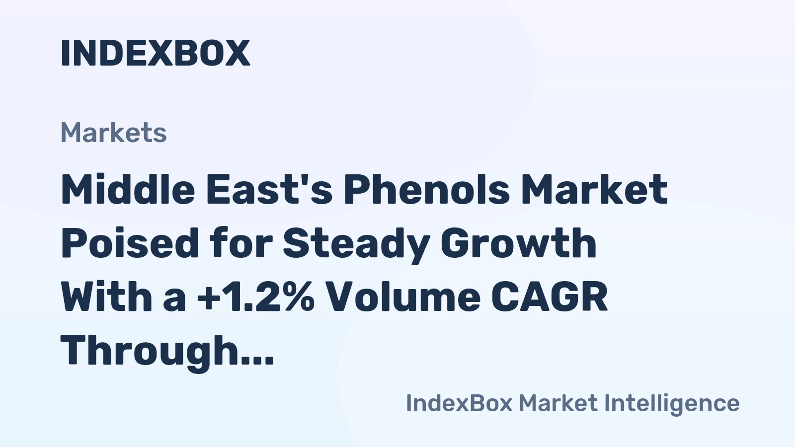 Middle East's Phenols Market Poised for Steady Growth With a +1.2% Volume CAGR Through 2035
