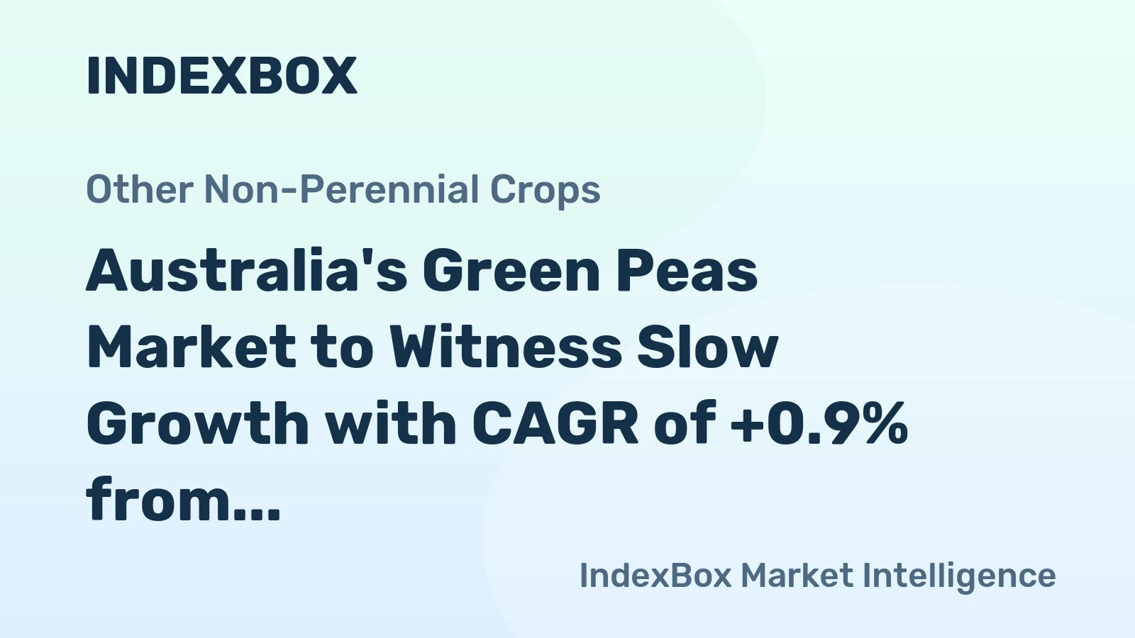 Australia's Green Peas Market to Witness Slow Growth with CAGR of +0.9% from 2024-2035
