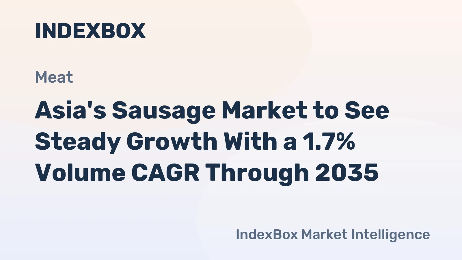 Asia's Sausage Market to See Steady Growth With a 1.7% Volume CAGR Through 2035
