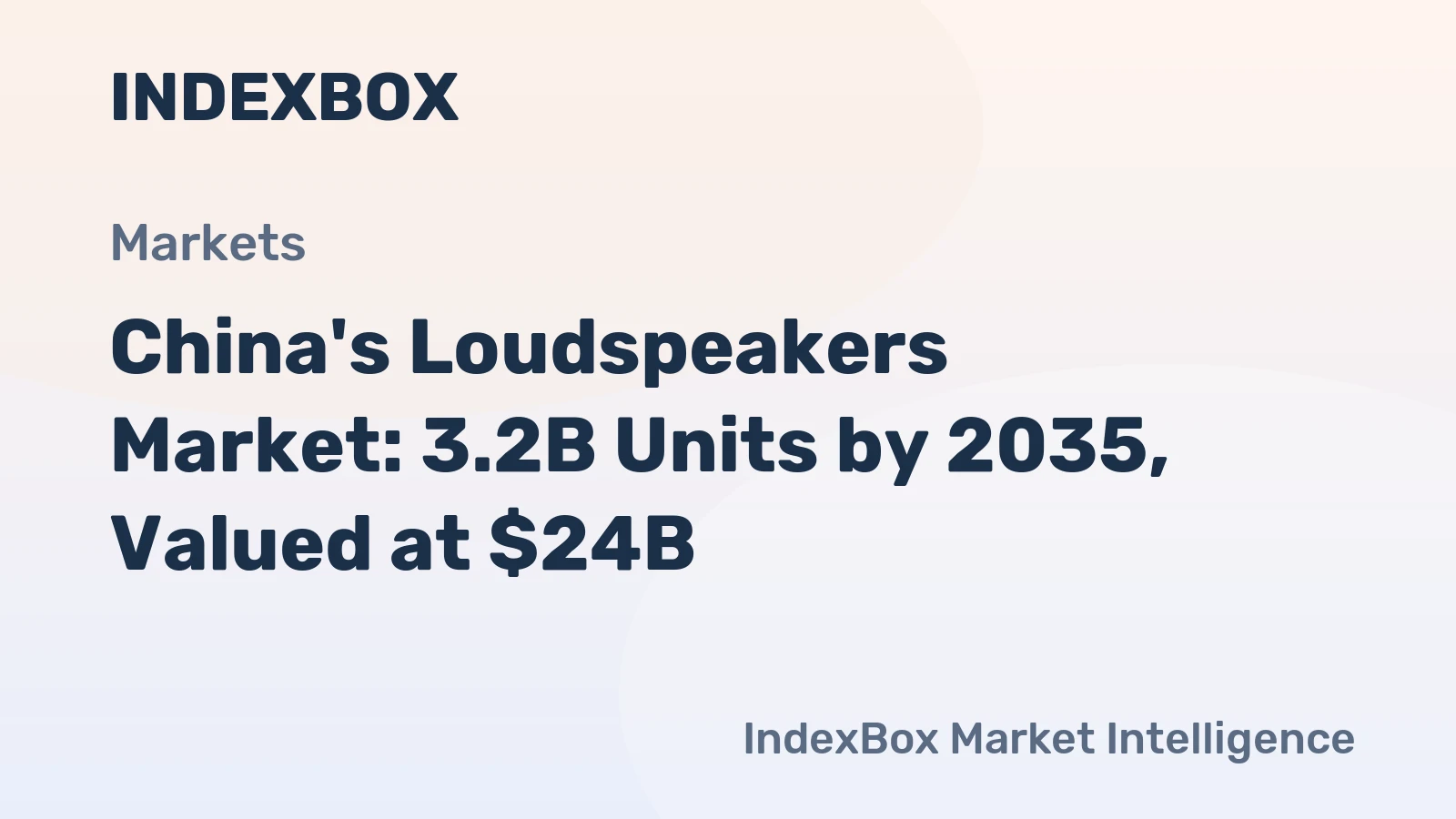 China's Loudspeakers Market: 3.2B Units by 2035, Valued at $24B