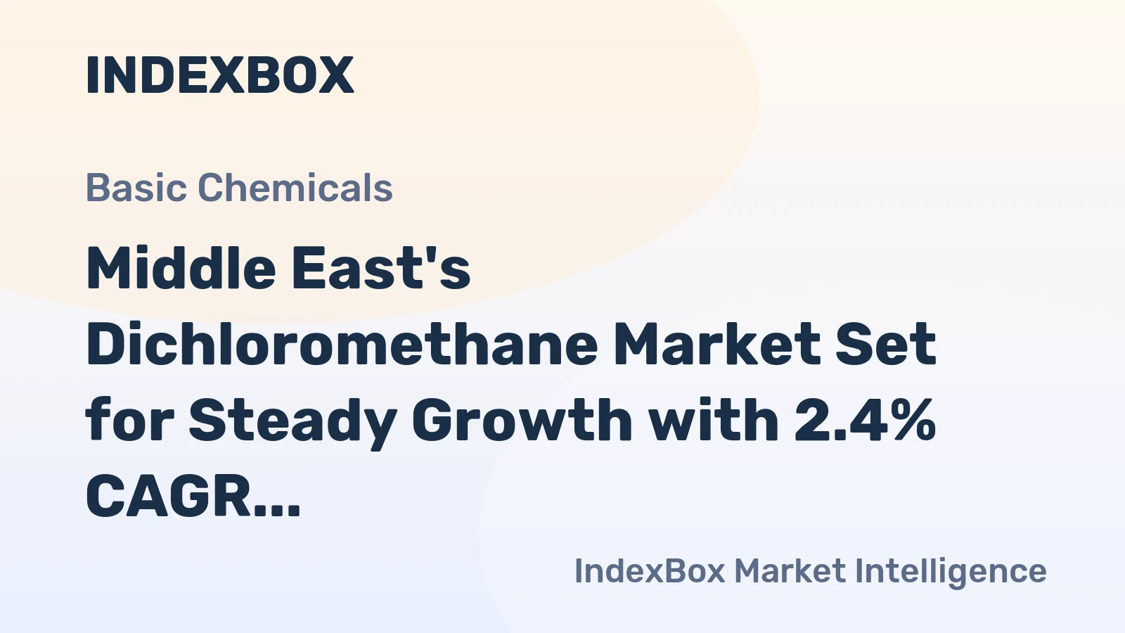 Middle East's Dichloromethane Market Set for Steady Growth with 2.4% CAGR in Value