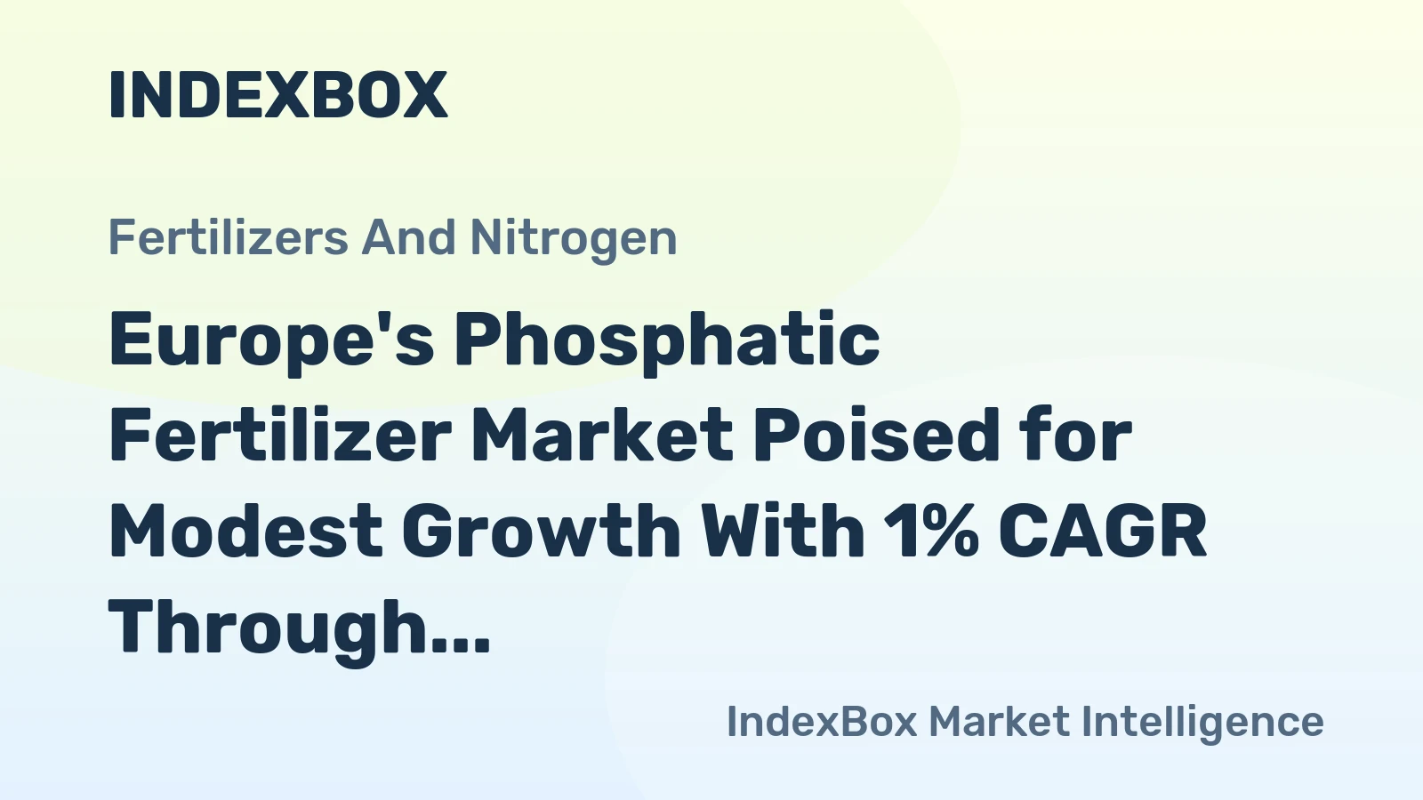 Europe's Phosphatic Fertilizer Market Poised for Modest Growth With 1% CAGR Through 2035