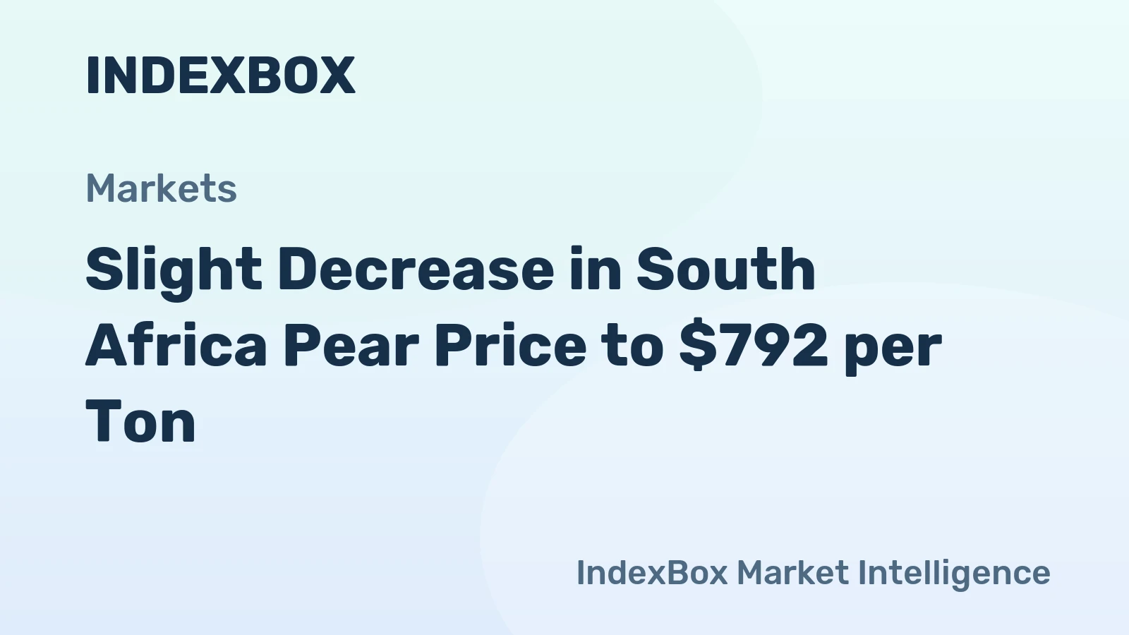 Slight Decrease in South Africa Pear Price to $792 per Ton