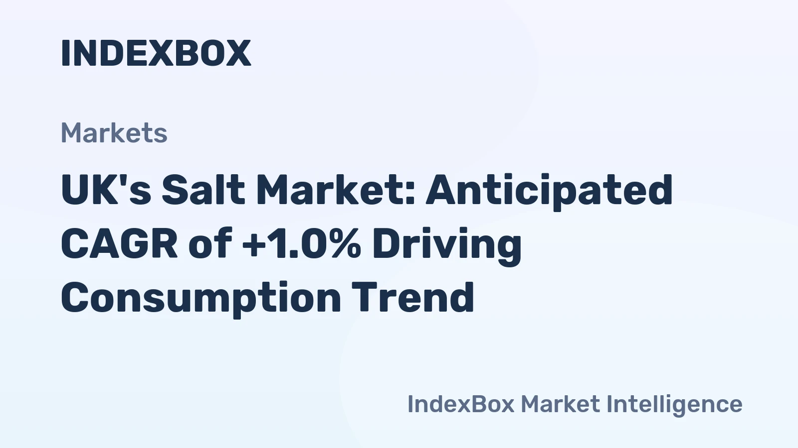 UK's Salt Market: Anticipated CAGR of +1.0% Driving Consumption Trend