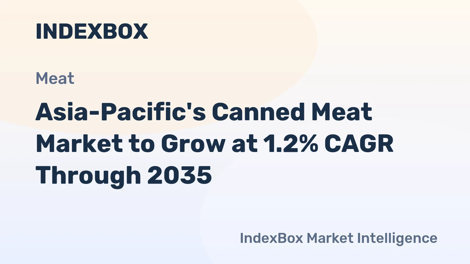Asia-Pacific's Canned Meat Market to Grow at 1.2% CAGR Through 2035