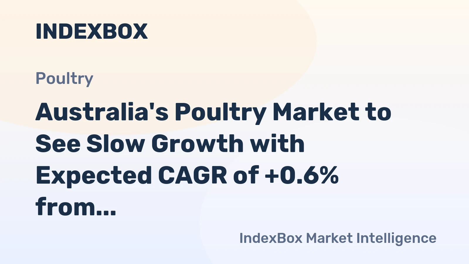 Australia's Poultry Market to See Slow Growth with Expected CAGR of +0.6% from 2024 to 2035