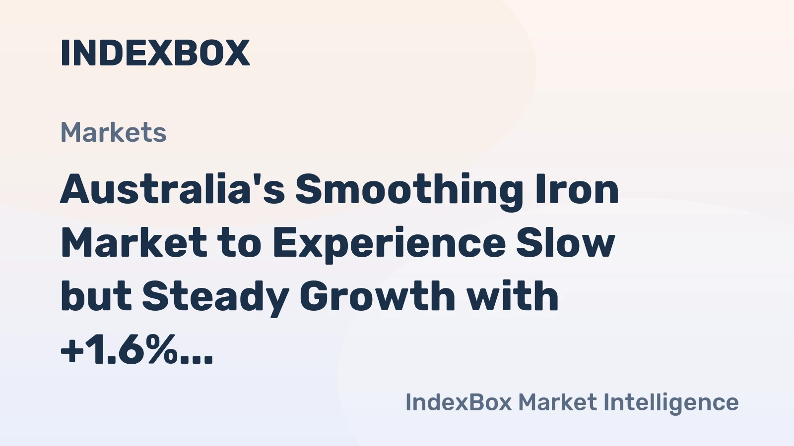 Australia's Smoothing Iron Market to Experience Slow but Steady Growth with +1.6% CAGR