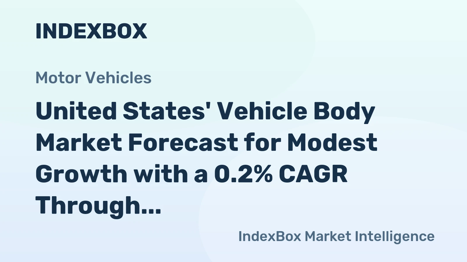 United States' Vehicle Body Market Forecast for Modest Growth with a 0.2% CAGR Through 2035