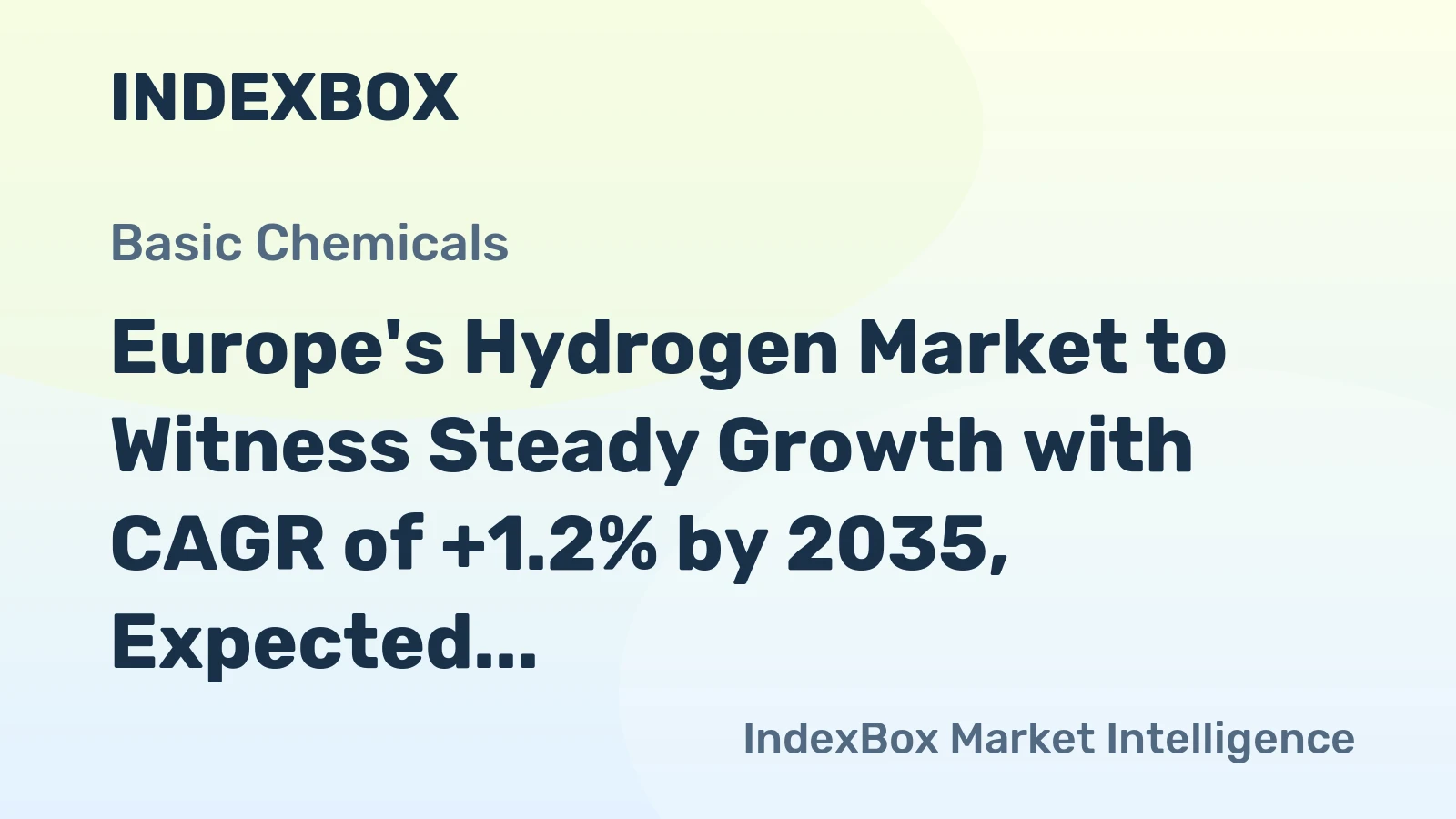 Europe's Hydrogen Market to Witness Steady Growth with CAGR of +1.2% by 2035, Expected to Reach $8.1B in Value