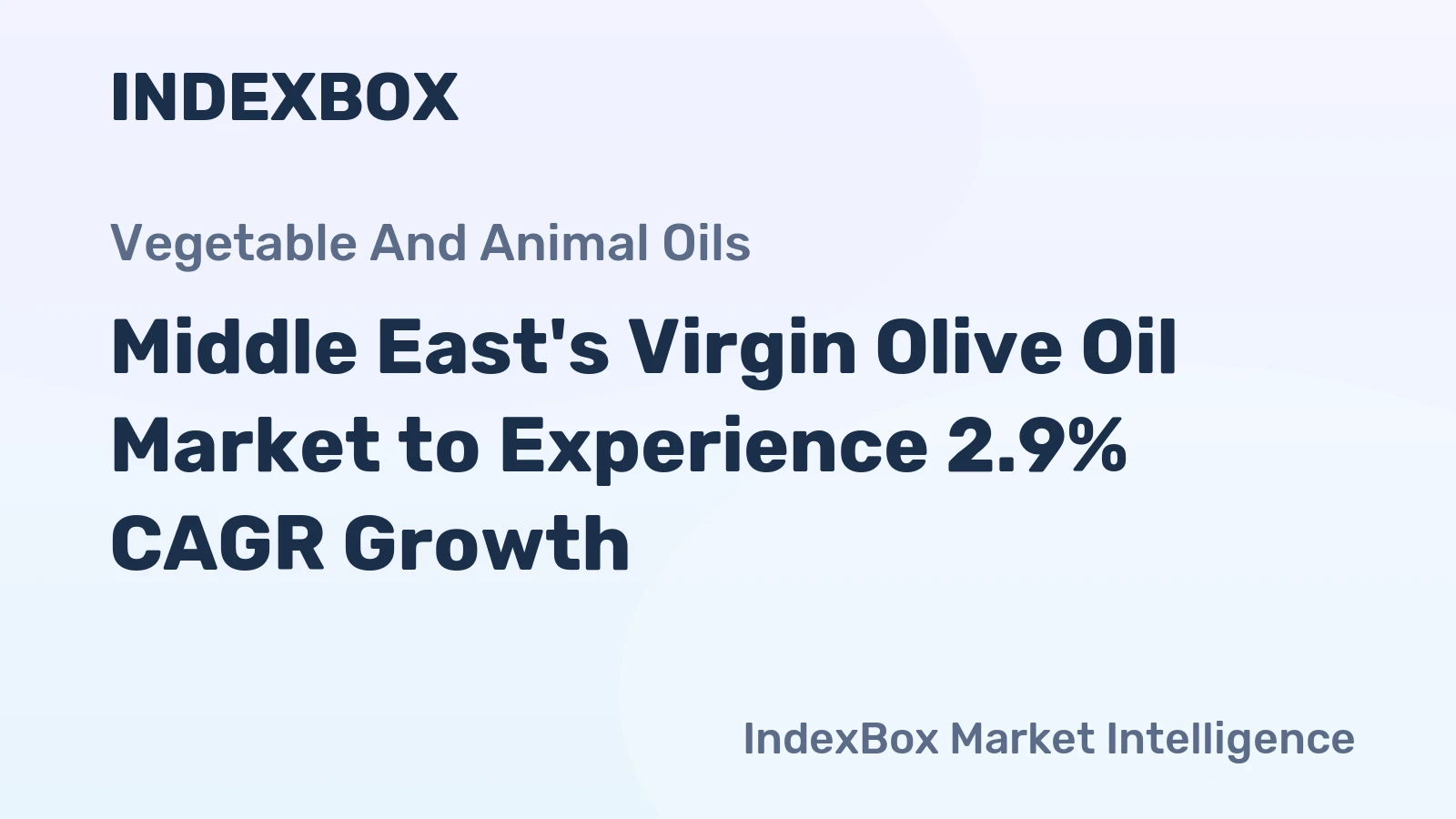 Middle East's Virgin Olive Oil Market to Experience 2.9% CAGR Growth