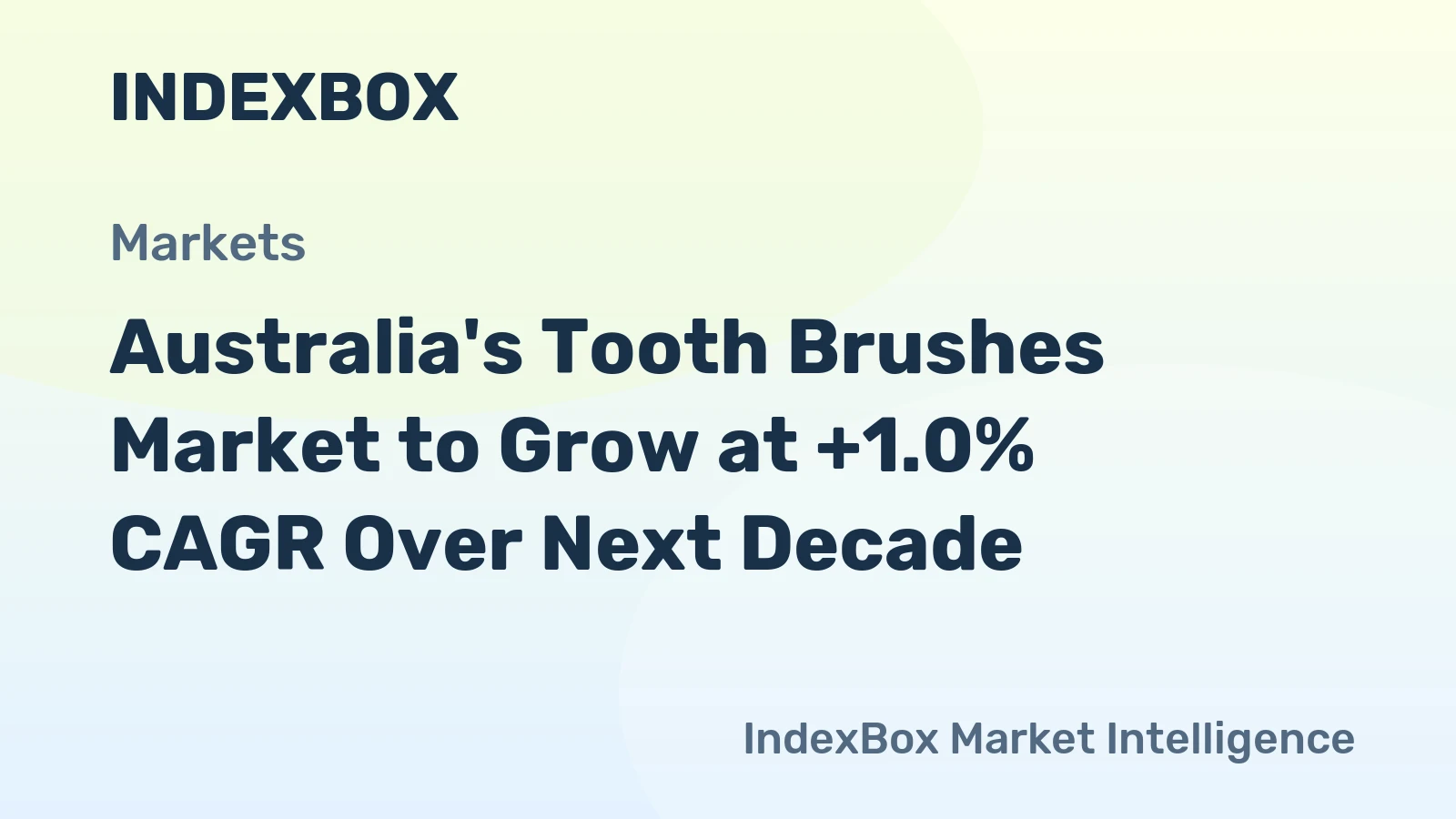 Australia's Tooth Brushes Market to Grow at +1.0% CAGR Over Next Decade