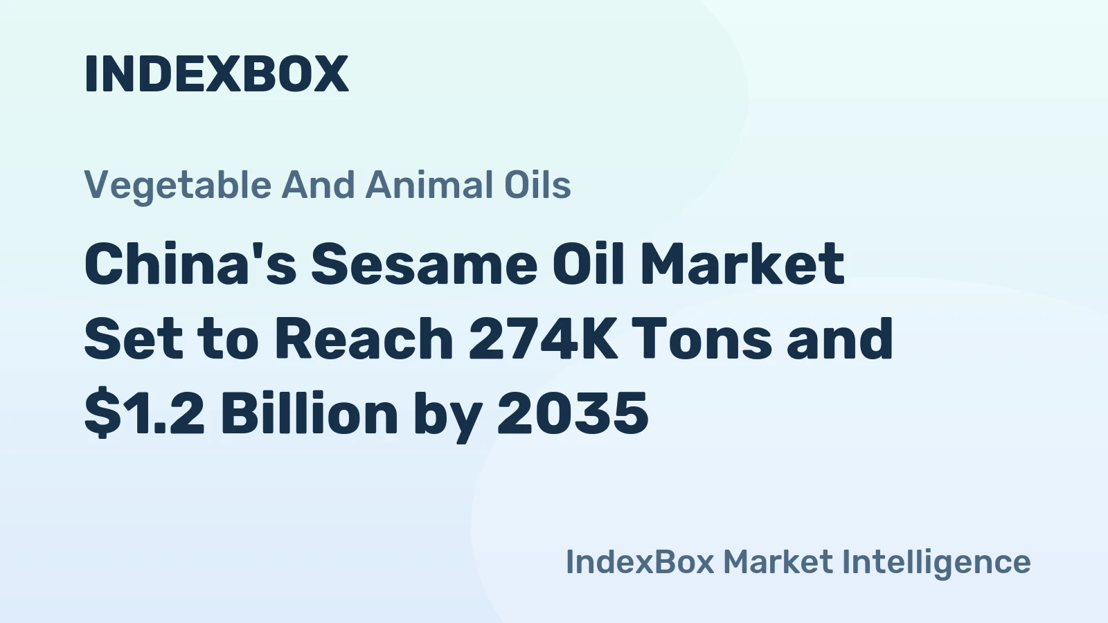 China's Sesame Oil Market Set to Reach 274K Tons and $1.2 Billion by 2035