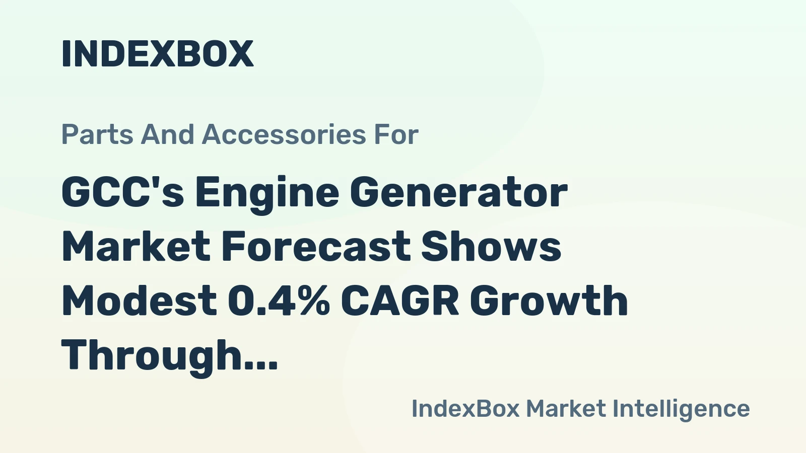 GCC's Engine Generator Market Forecast Shows Modest 0.4% CAGR Growth Through 2035