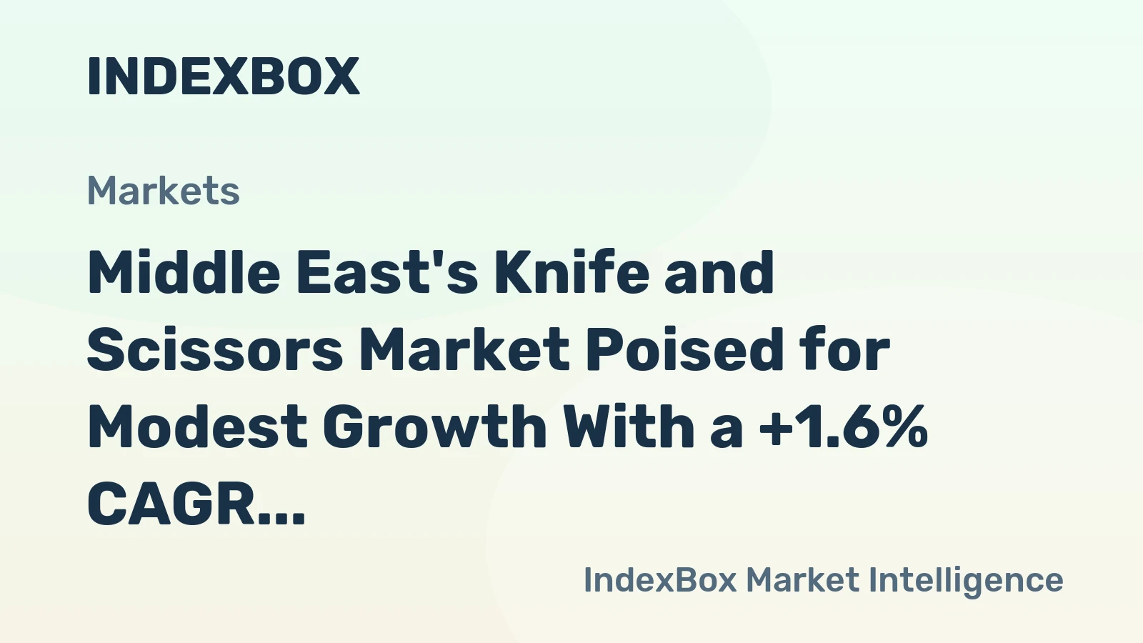 Middle East's Knife and Scissors Market Poised for Modest Growth With a +1.6% CAGR in Value