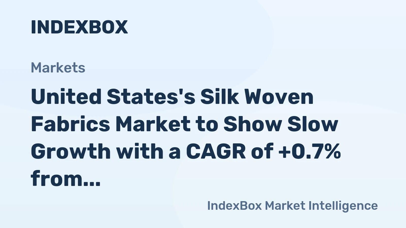 United States's Silk Woven Fabrics Market to Show Slow Growth with a CAGR of +0.7% from 2024 to 2035