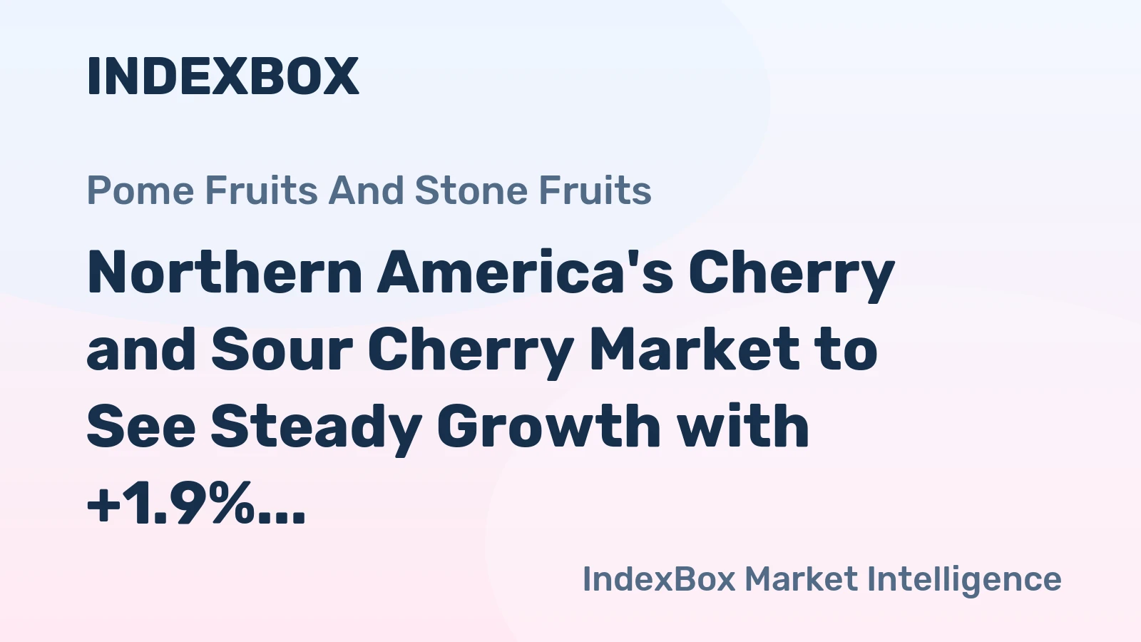 Northern America's Cherry and Sour Cherry Market to See Steady Growth with +1.9% CAGR