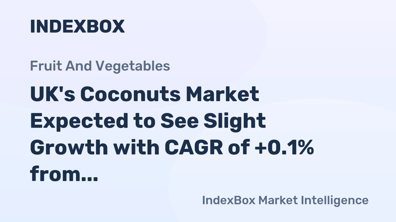 UK's Coconuts Market Expected to See Slight Growth with CAGR of +0.1% from 2024 to 2035