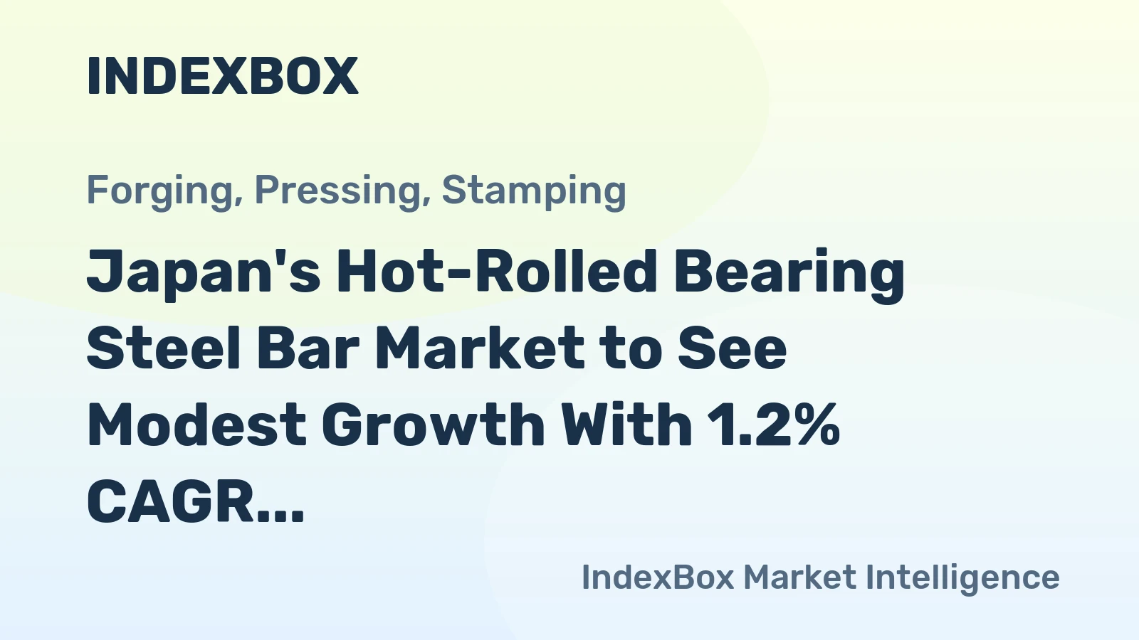 Japan's Hot-Rolled Bearing Steel Bar Market to See Modest Growth With 1.2% CAGR Through 2035