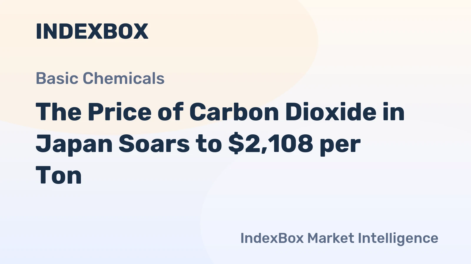 The Price of Carbon Dioxide in Japan Soars to $2,108 per Ton