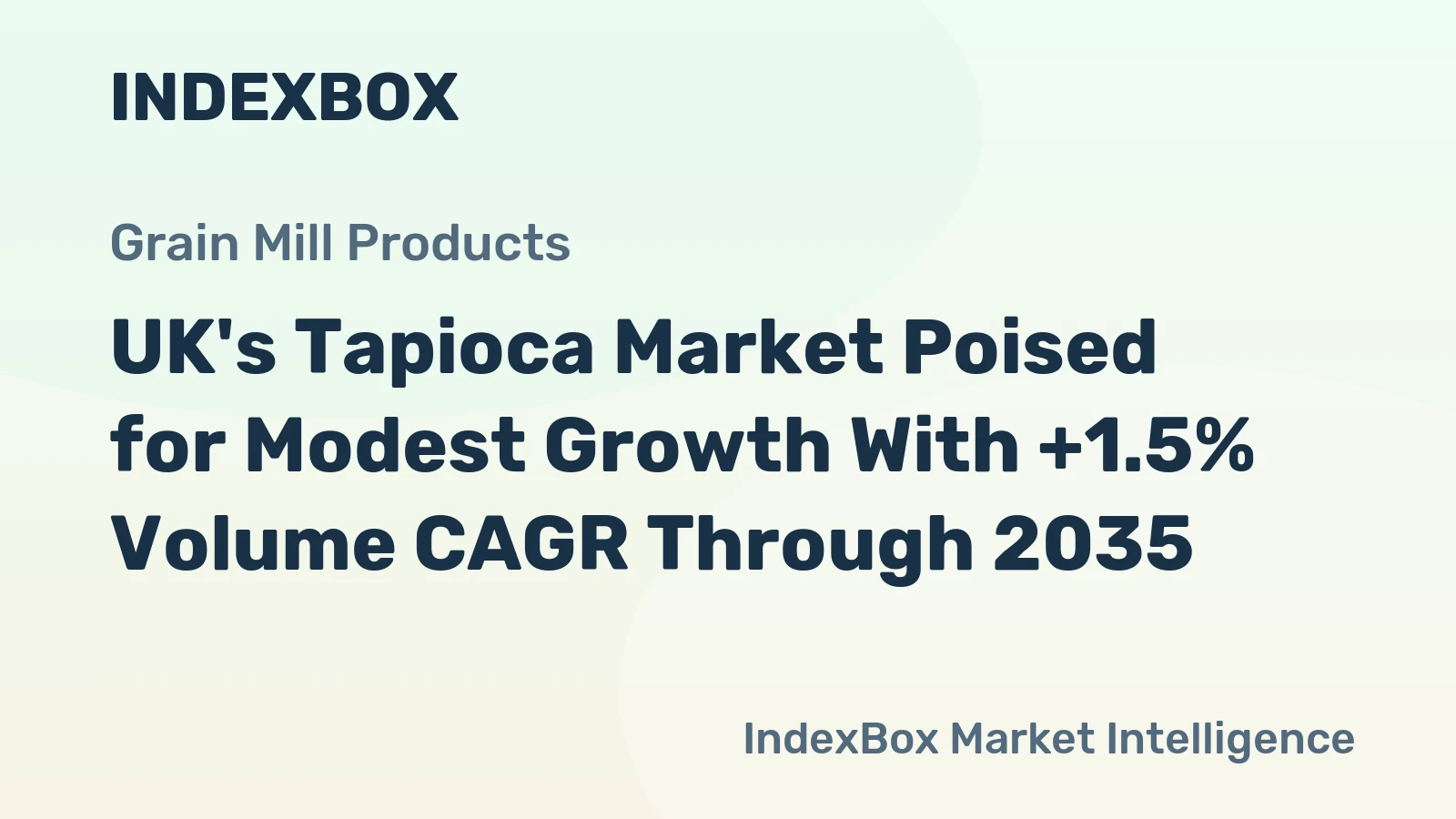 UK's Tapioca Market Poised for Modest Growth With +1.5% Volume CAGR Through 2035