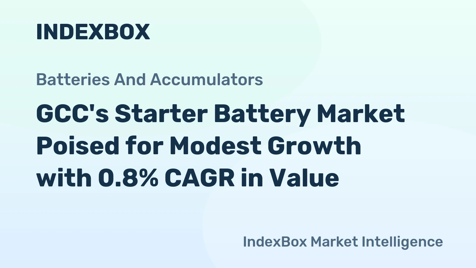 GCC's Starter Battery Market Poised for Modest Growth with 0.8% CAGR in Value