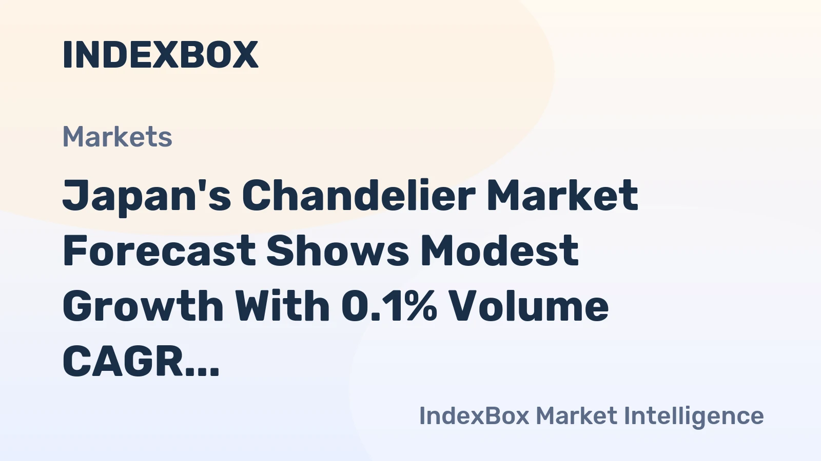 Japan's Chandelier Market Forecast Shows Modest Growth With 0.1% Volume CAGR Through 2035