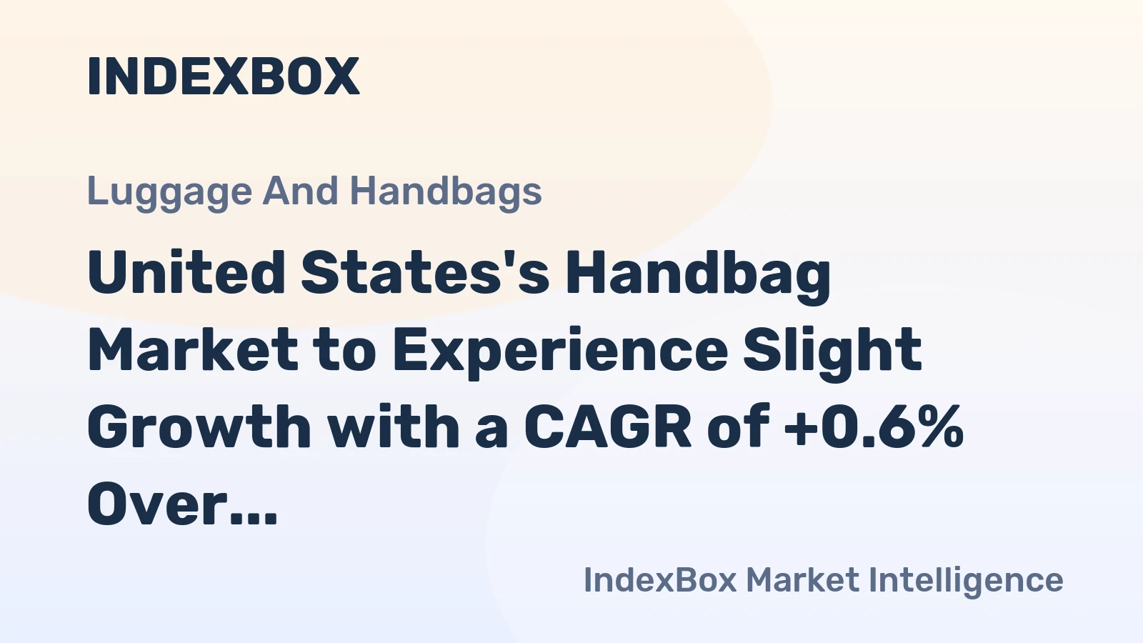 United States's Handbag Market to Experience Slight Growth with a CAGR of +0.6% Over the Next Decade