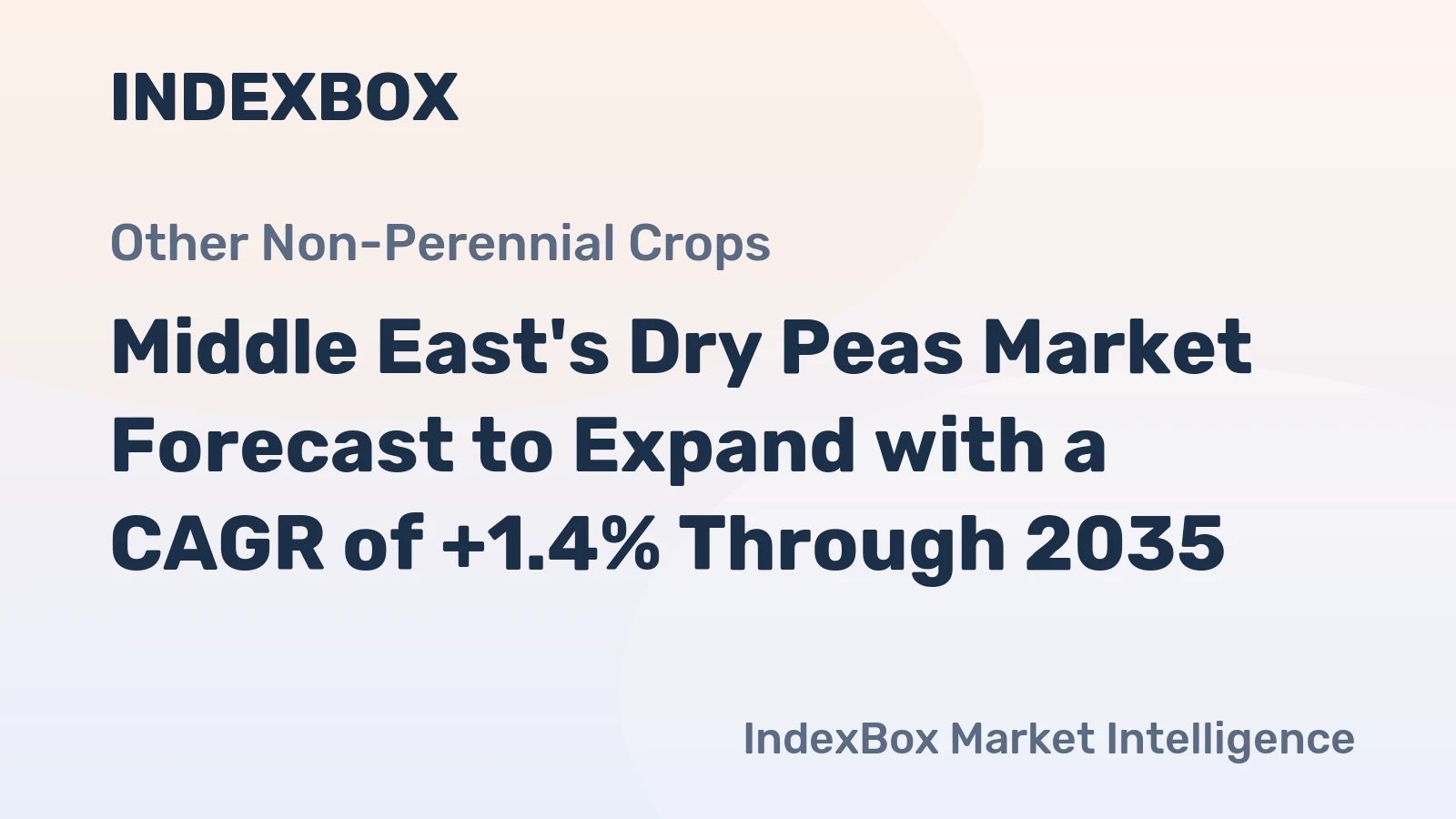 Middle East's Dry Peas Market Forecast to Expand with a CAGR of +1.4% Through 2035