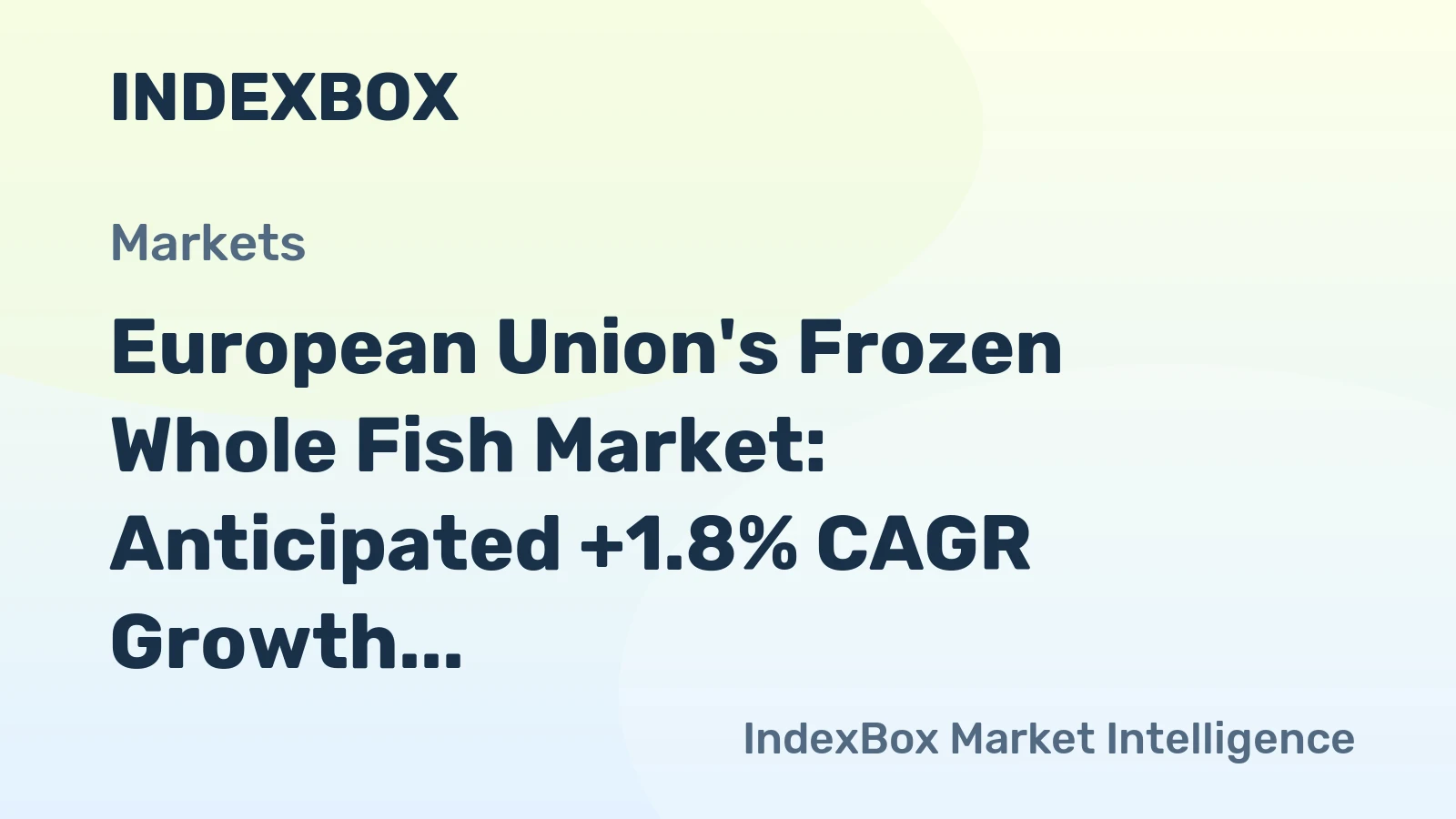 European Union's Frozen Whole Fish Market: Anticipated +1.8% CAGR Growth Expected to Reach 2.1M Tons by 2035