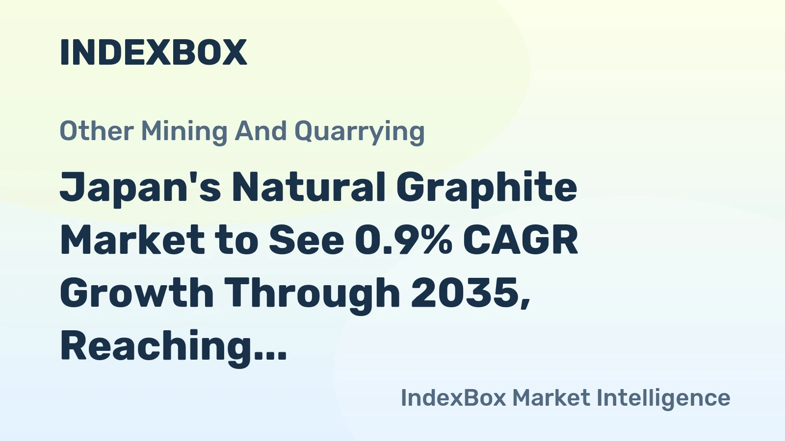 Japan's Natural Graphite Market to See 0.9% CAGR Growth Through 2035, Reaching $65M