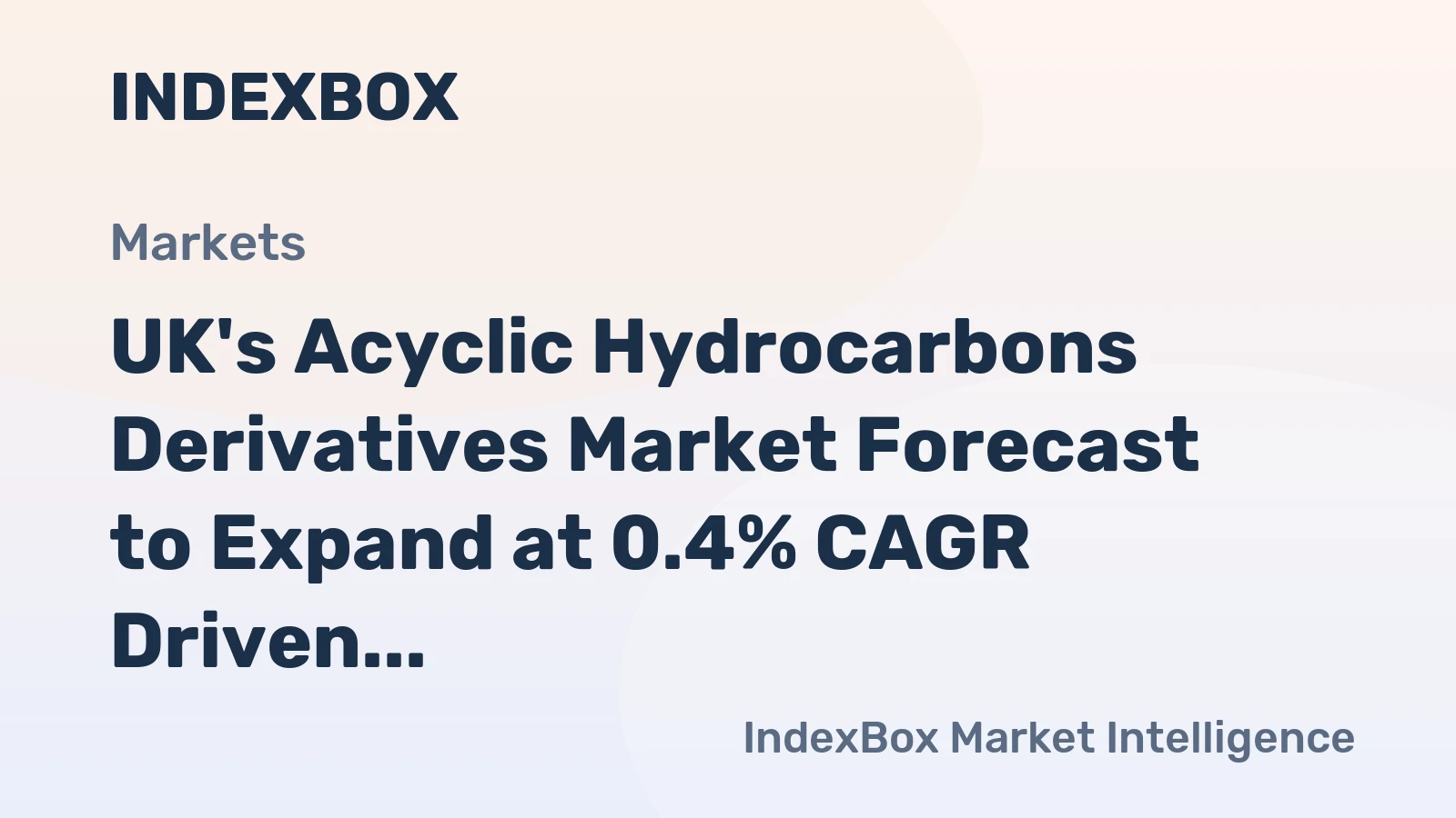 UK's Acyclic Hydrocarbons Derivatives Market Forecast to Expand at 0.4% CAGR Driven by Steady Demand