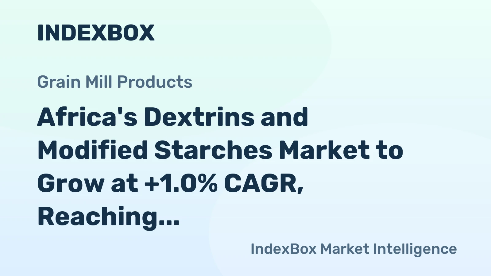 Africa's Dextrins and Modified Starches Market to Grow at +1.0% CAGR, Reaching 4.4M Tons by 2035